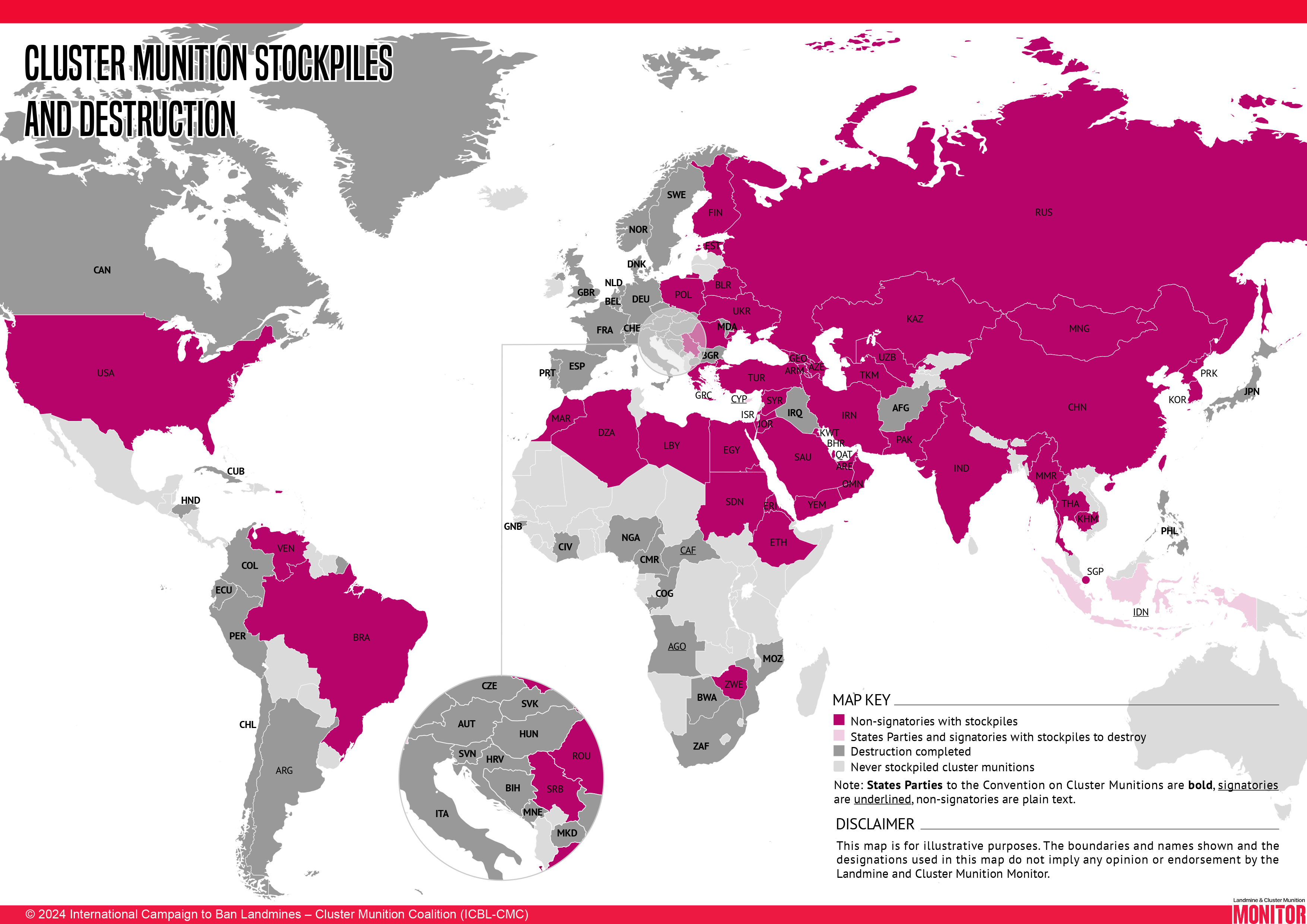 Cluster Munition Stockpiles and Destruction